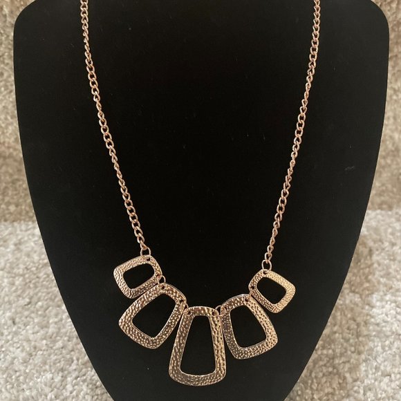 unknown | Jewelry | Vintage Modern Rose Gold Colored Hammered 5 ...